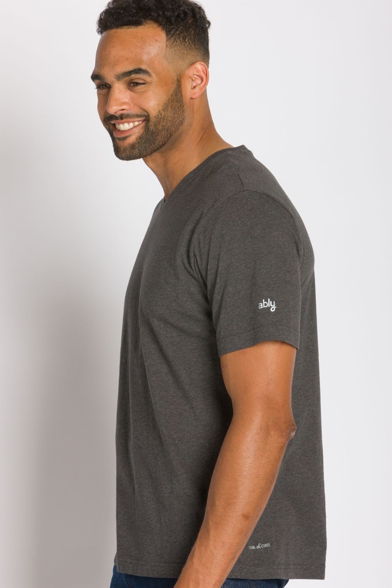 Jamison | Men's Anti-Stain V-neck Tee – Ably Apparel