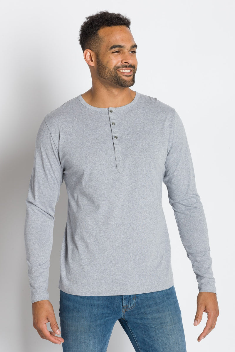 Frank | Men's Long Sleeve Henley – Ably Apparel