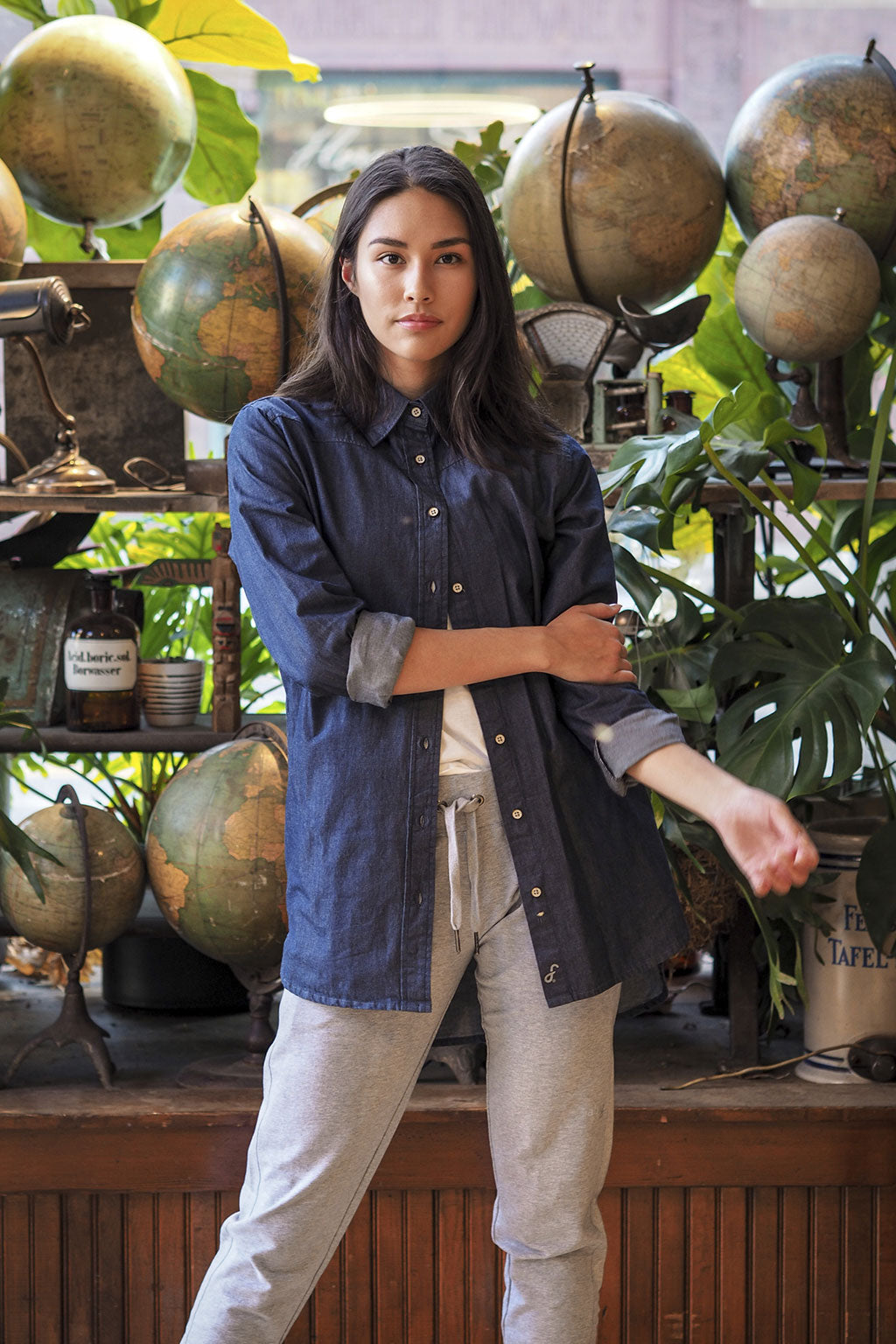 Catrine | Women's Denim Tunic Top – Ably Apparel